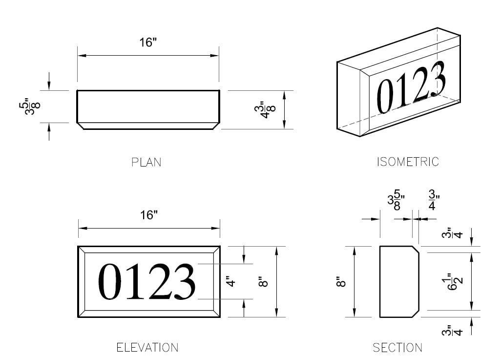Cast stone Address Block
